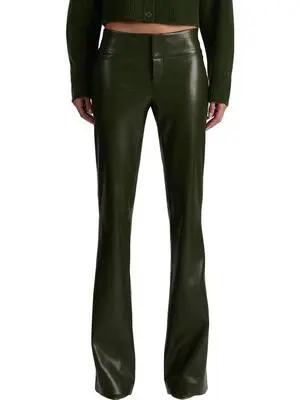 Alice + Olivia Olivia Vegan Bootcut Pant - Green