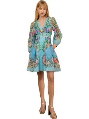 Hale Bob Frida Organza Mini Dress - Blue