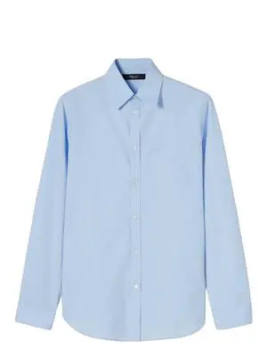 Gucci Cotton Poplin Shirt With Embroidery - Blue