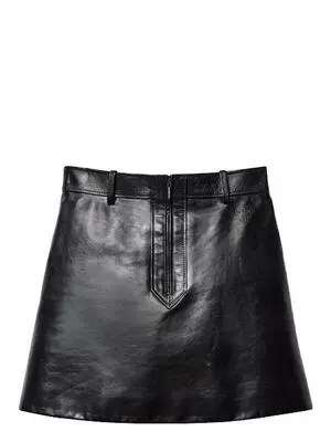 Gucci Leather Mini Skirt - Black