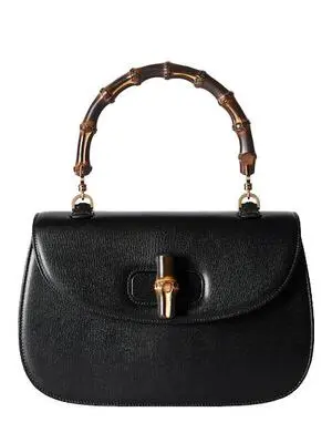 Gucci Gucci Bamboo 1947 Medium Bag Black Leather