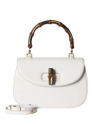 Gucci Bamboo 1947 Medium Top Handle Bag - White