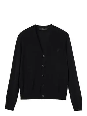 Gucci Knit Wool Cardigan With Embroidery - Black