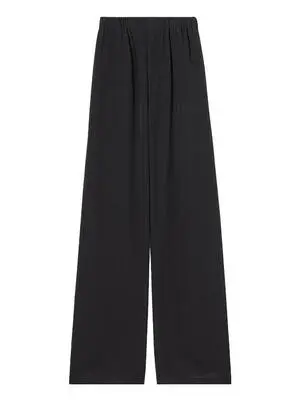 Gucci Silk Crêpe De Chine Wide Leg Pants - Black