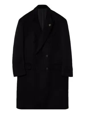Gucci Double-breasted Wool Cashmere Coat - Black