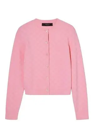 Gucci Gg Fine Fabric Jacquard Cardigan - Pink