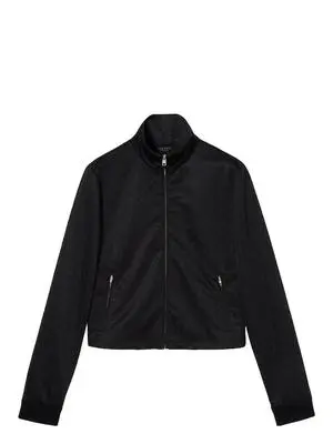 Gucci Gg Jacquard Jersey Zip Jacket - Black
