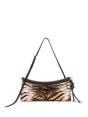 Alaïa Le Click Medium Pony Hair Baguette - Animal