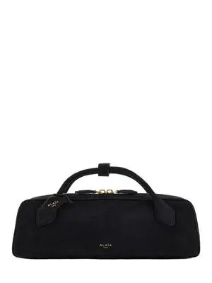 Alaïa Le Teckel Suede Clutch - Black