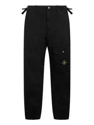 Stone Island Cargo Trousers - Black