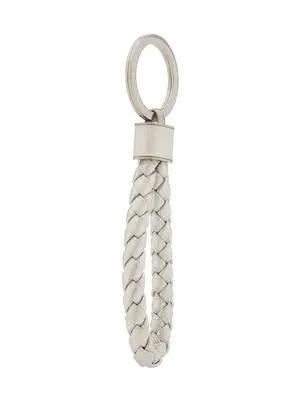 Bottega Veneta Intrecciato Keyring - Silver