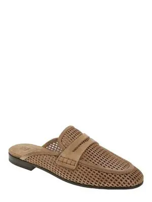 Brunello Cucinelli Sparkle Net Leather Mule - Brown
