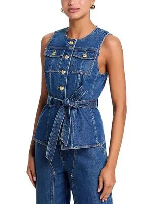 Cinq À Sept Denim Renee Vest - Tide
