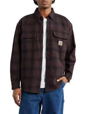 Carhartt Work In Progress Edmands Plaid Cotton Twill Button-down Shirt - Edmands Check Natural