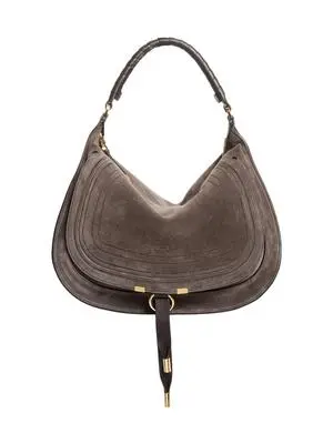 Chloé Medium Marcie Suede Shoulder Bag - Kohl Brown