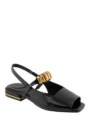 KENNETH COLE Illia Slingback Sandal - Black Patent
