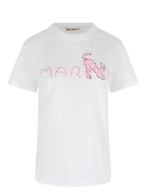 Marni Animal Alphabet Logo T-shirt - White