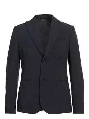 DANIELE ALESSANDRINI Single-breasted Woven Blazer - Blue