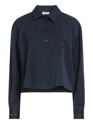 LIU •JO Twill Shirt With Logo - Blue
