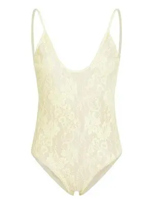 Zimmermann Stretch-lace Bodysuit - Pastel Yellow