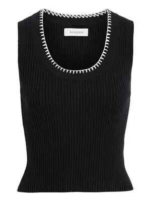 Naadam Ribbed Cotton And Cashmere-blend Top - Black