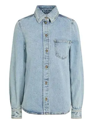 TOTEME Acid Wash Denim Shirt - Light Denim