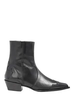 AeydĒ Hester Leather Cowboy Boots - Black