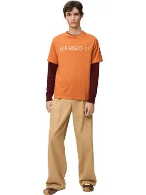 Loewe Regular Fit T-shirt In Cotton Blend - Orange