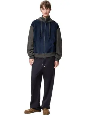 Loewe Hybrid Zip-up Hoodie - Navy Blue