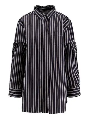 Sacai Oversized Striped Shirt - Blue