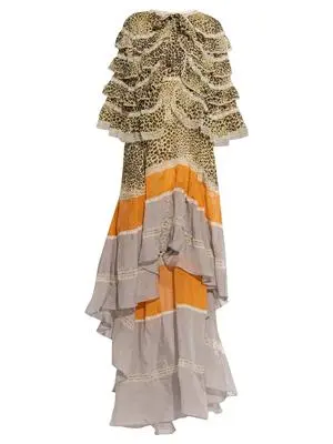 Etro Asymmetrical Ruffled Dress - Multicolour