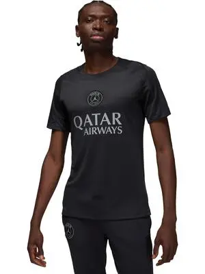 Nike Paris Saint-germain Strike Fourth Jordan Dri-fit Soccer Short-sleeve Top - Black