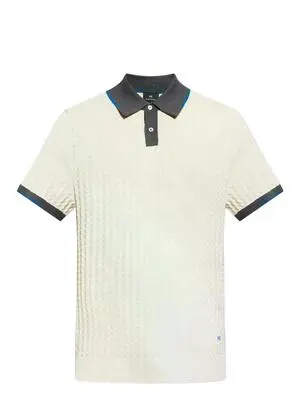 Paul Smith Textured Polo Shirt - Neutrals