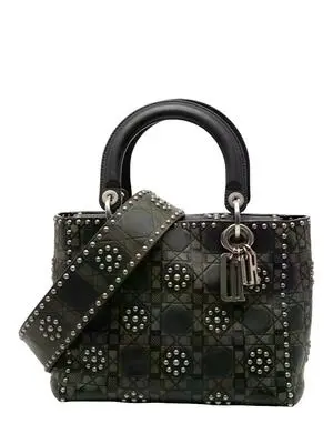 Dior Christian Dior 2017 Medium Lady Dior Satchel Black