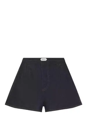 Jacquemus Pleated Cotton Shorts - Blue