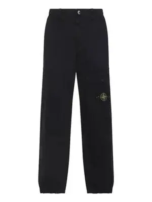 Stone Island Pocket Logo Trousers - Black