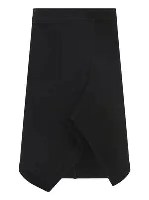 LEMAIRE Asymmetric Panelled Midi Skirt - Black