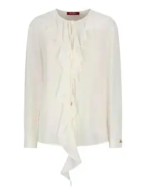 Max Mara Ruffled Blouse - Neutrals