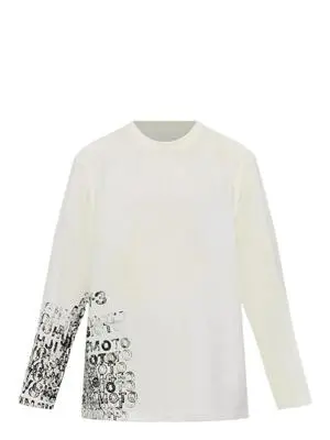 Y3 Print Long-sleeve T-shirt - Neutrals