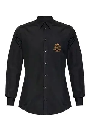 Dolce & Gabbana Logo-embroidered Shirt - Black