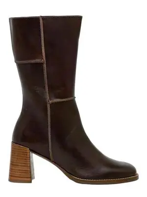 BILLI BI Panelled Boots With Block Heel - Brown