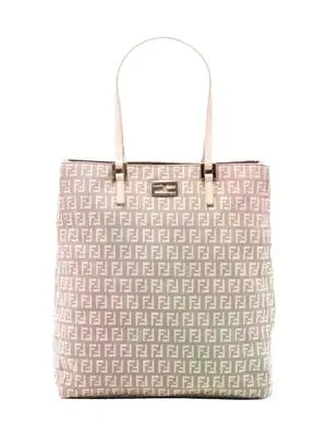 Fendi 2000-2010 Zucchino Canvas Tote - Pink