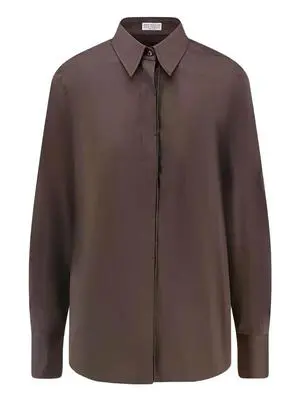 Brunello Cucinelli Buttoned Shirt - Brown