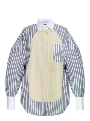 Stella McCartney Striped Paneled Shirt - Grey