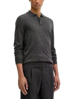 Barena Venezia Long-sleeve Polo Shirt - Grey