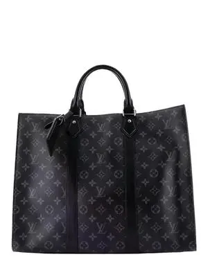 LOUIS VUITTON Sac Plat Nm 24h Tote Bag Monogram Eclipse Canvas - Black