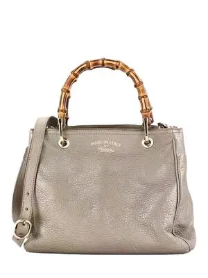 Gucci Bamboo Shopper Small Tote Bag - Metallic