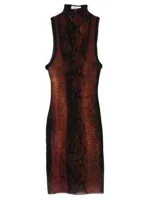 Jean Paul Gaultier Snake-pattern Mini Dress - Brown