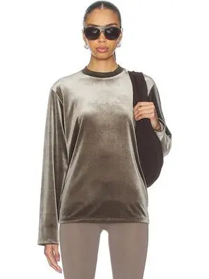 Fear Of God Velour-like Long Sleeve Tee - Brown