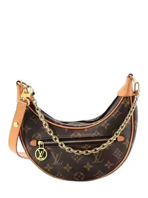 LOUIS VUITTON Loop Handbag Monogram Canvas Hobo Bag - Brown